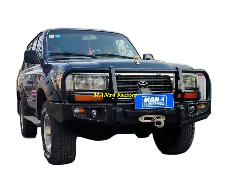 MANx4 Steel Front Bumper Bull Bar Nudge Bar for Land Cruiser Lc80 ...