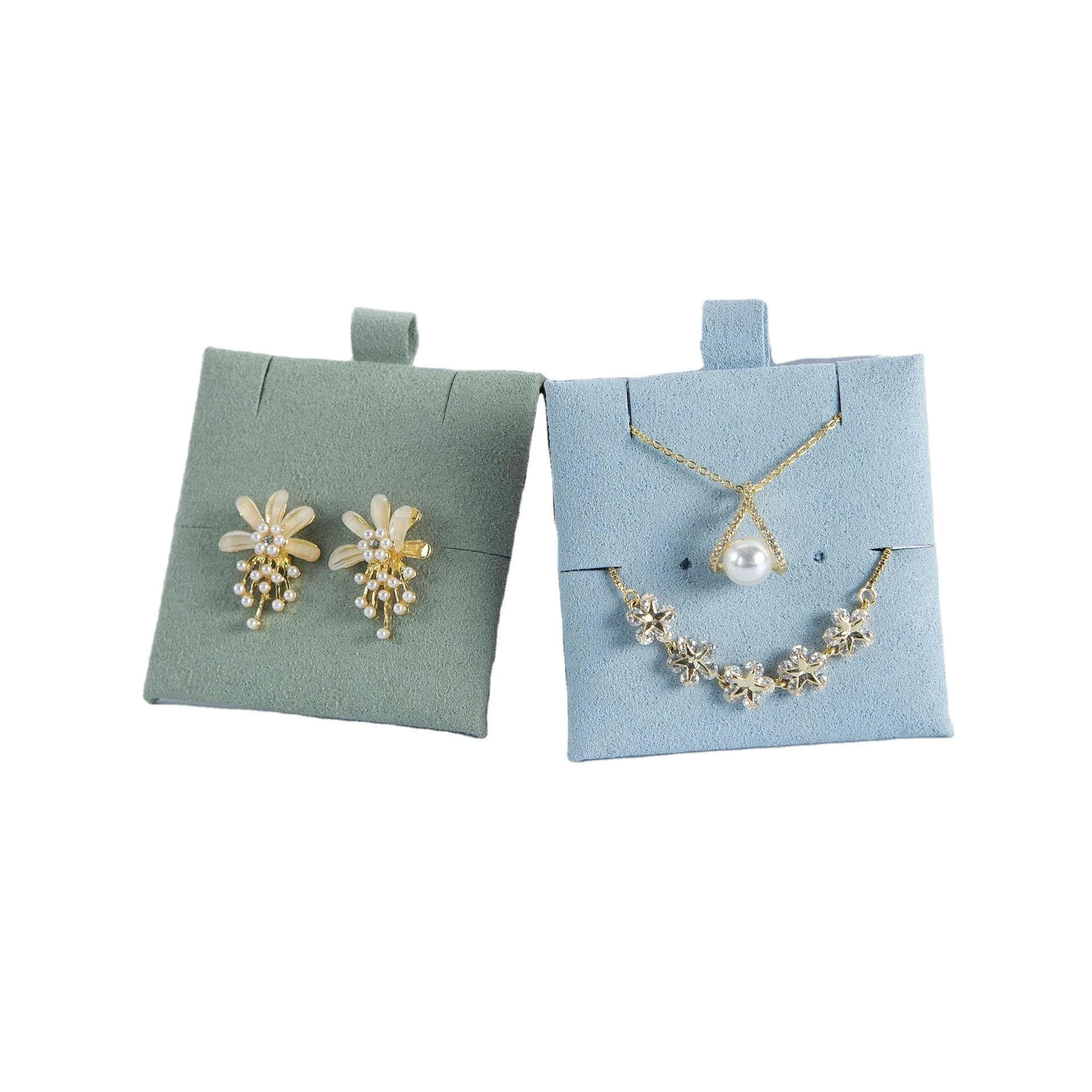 Microfiber Jewelry Card 6*6/8*8/9*9cm Necklace Earrings Jewelry Storage ...