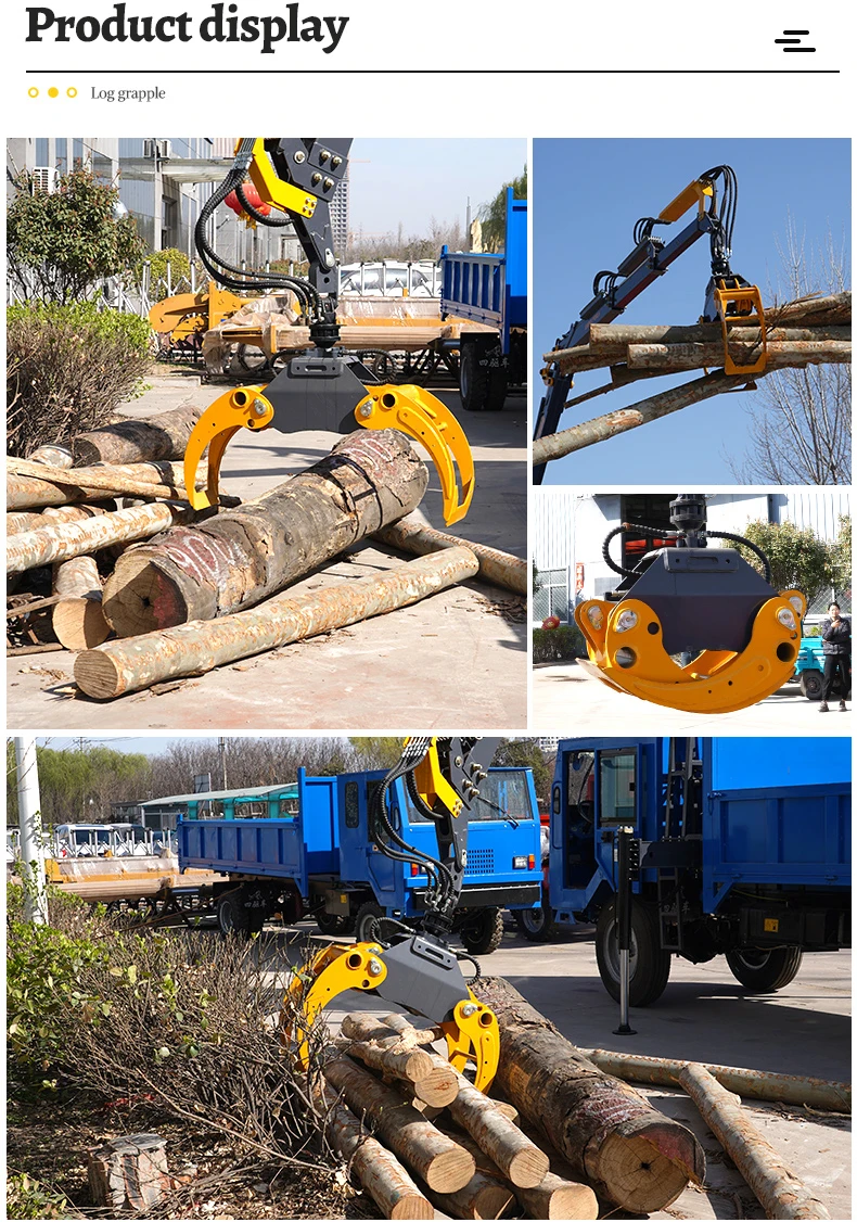 Excavator Hydraulic Log Grab Timber Grapples Grabs Rotating Wood ...