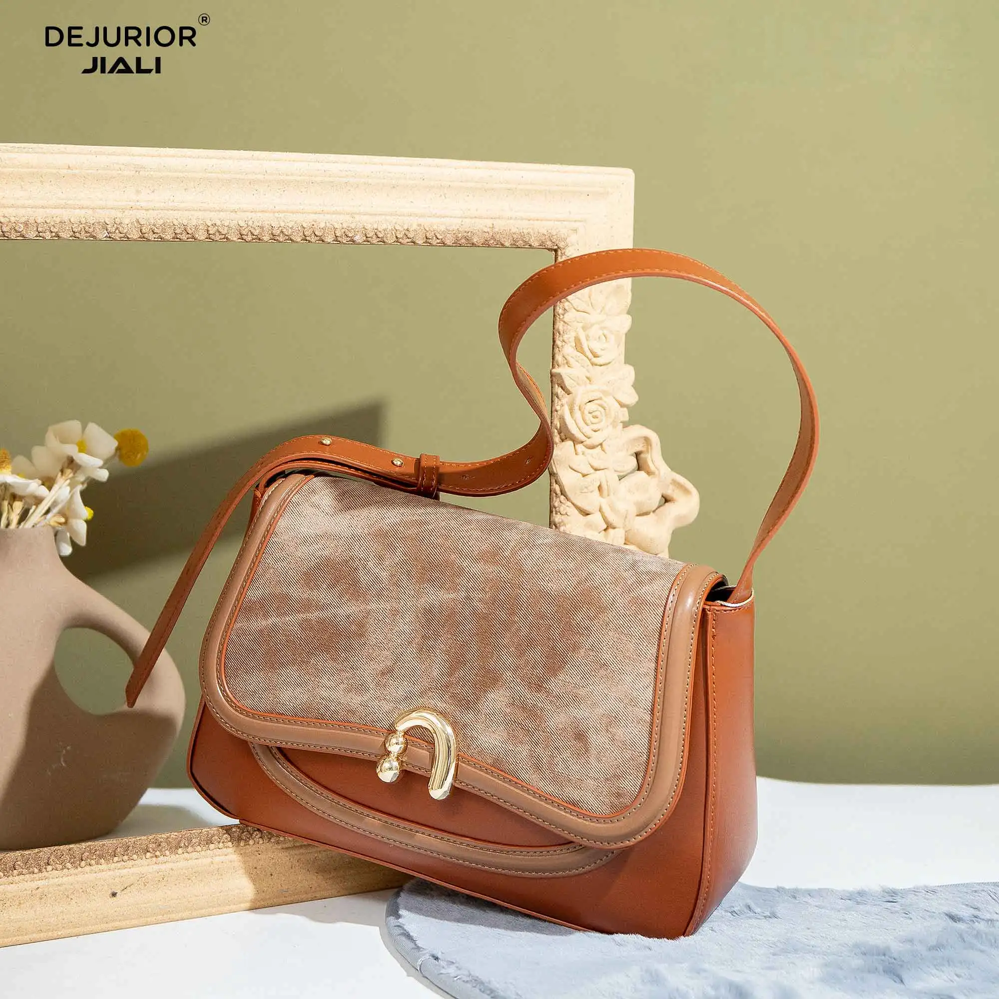 QAZA Jiali 2024 Popular Retro PU Leather Handbag Underarm Purse Clutch ...