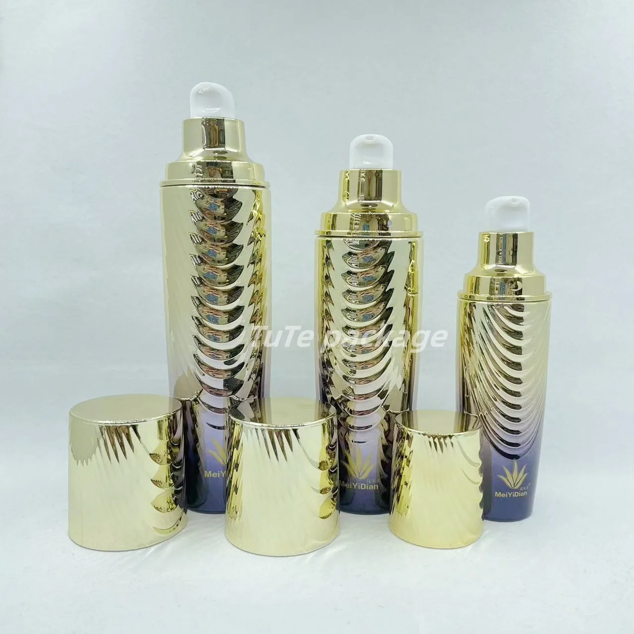 Cosmetic Luxury Glass Bottle Jars Set Packaging Skin Care Bottle Face Cream Jars High Quality ...