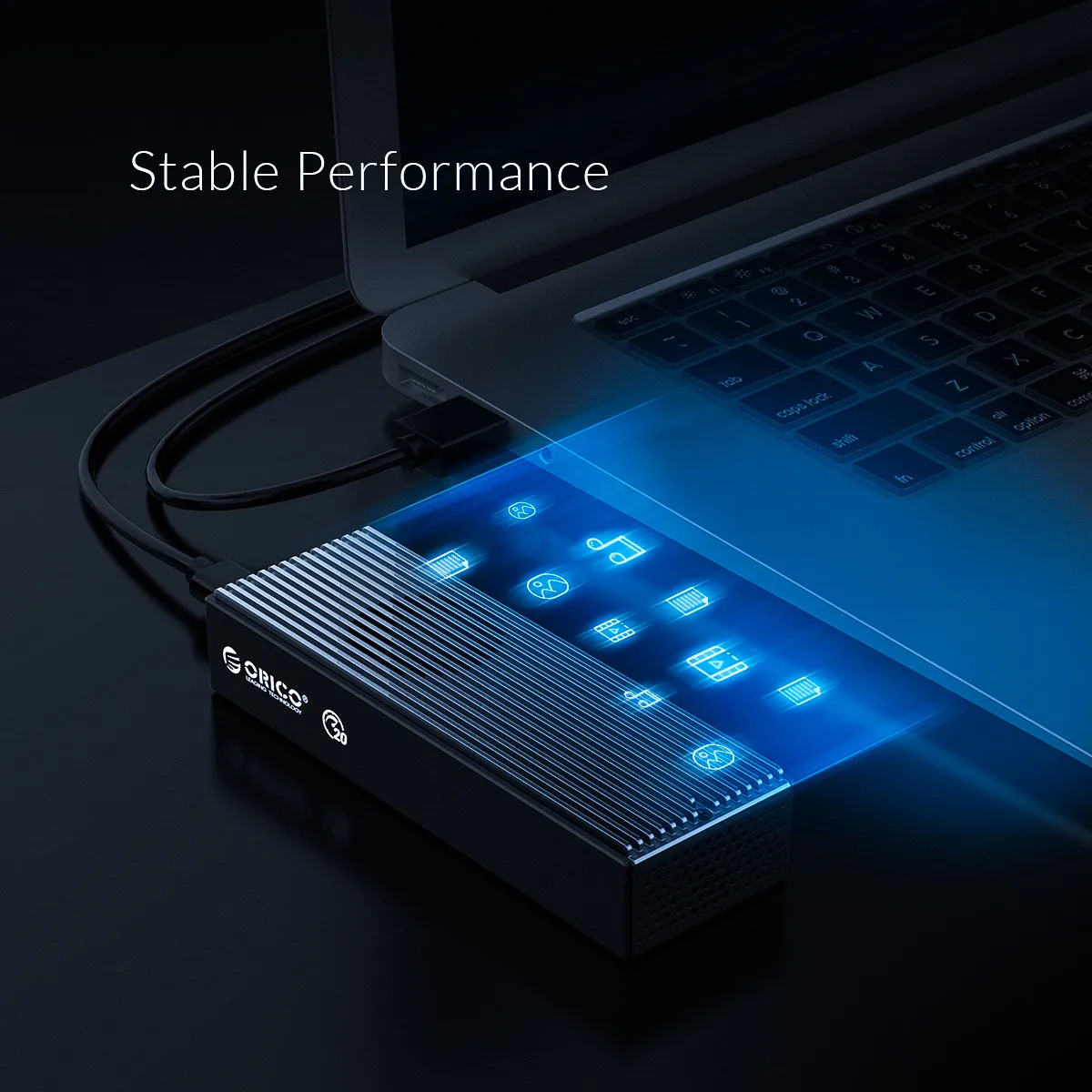 Orico 20gbps M.2 Nvme Ssd Enclosure,Usb3.2 Gen2 X2 Type-c To Nvme Pci-e ...