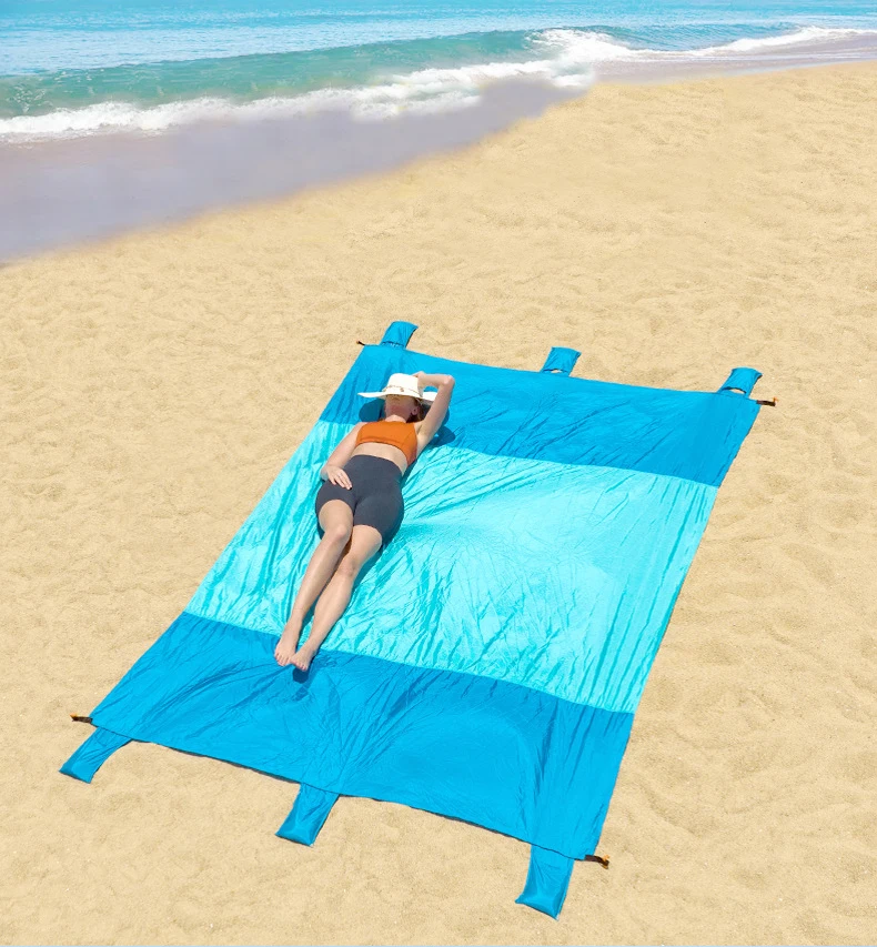 Ultra-Large Sand-Free Waterproof Nylon Beach Mat Comfortable ...