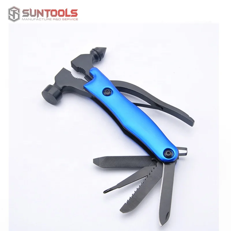 Aluminum Handle Black Blades Easy Carry Foldable Multi Purpose Safety Hammer Survival Glass ...