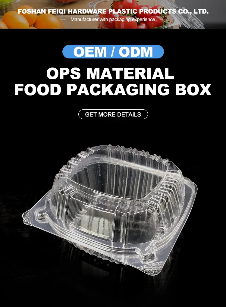 Disposable Plastic Fast Food Packaging - Clear Clamshell