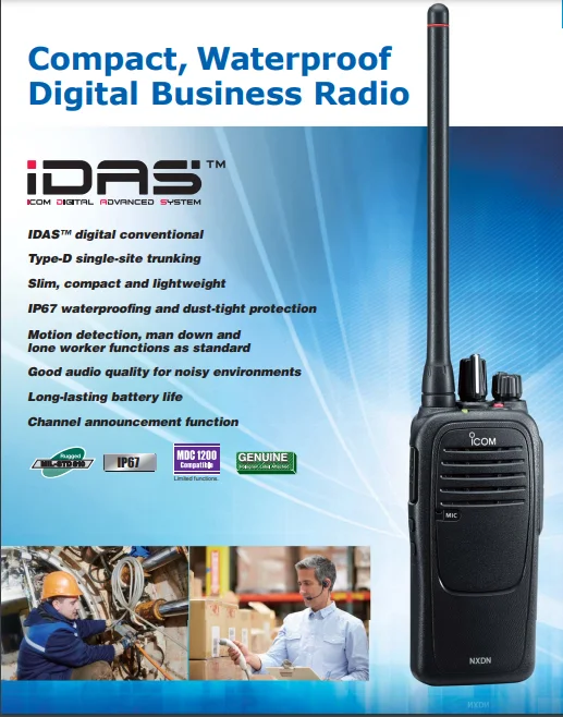 ICOM F1000D/F2000D - Rugged, Waterproof Digital Radios