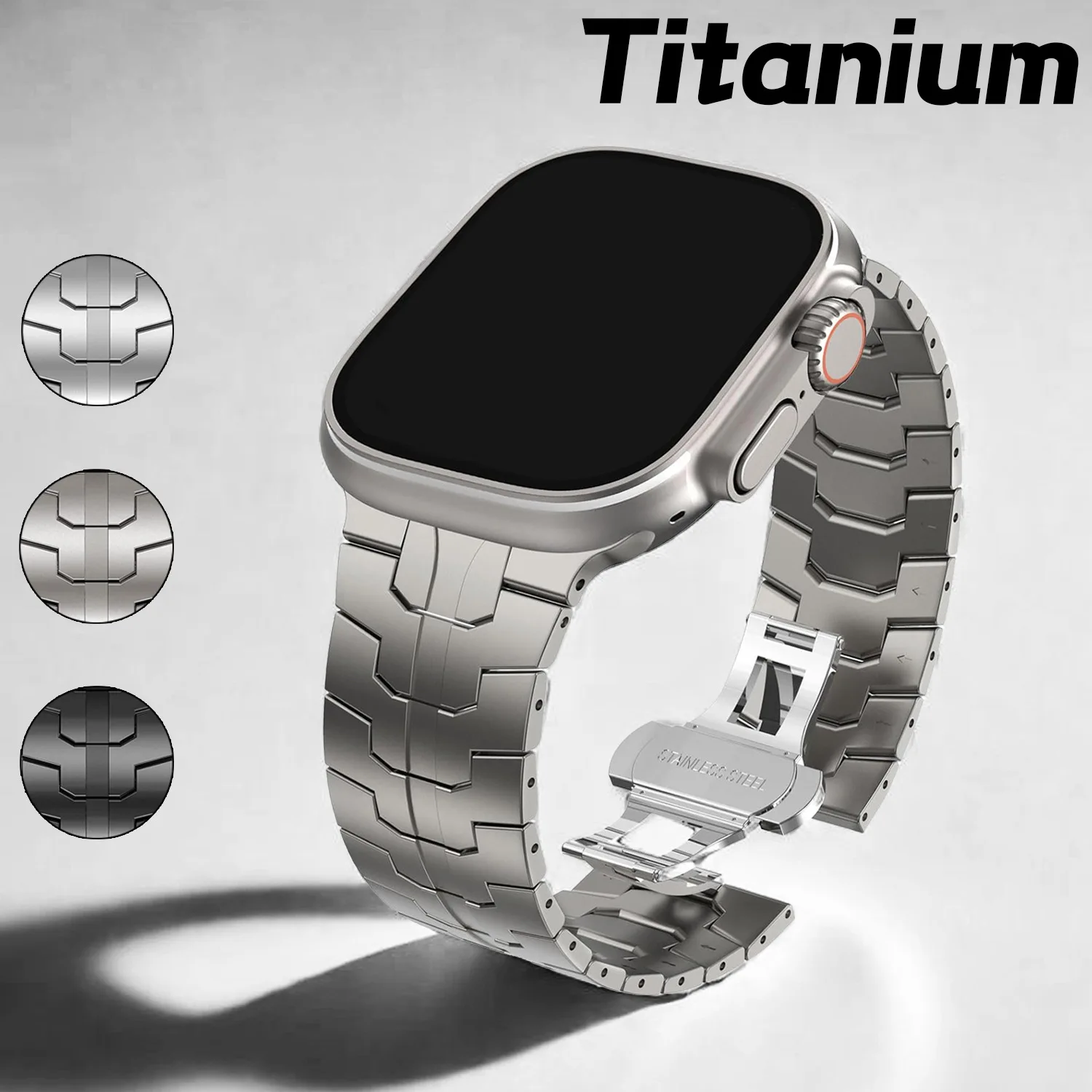 Tschick Luxury Titanium Steel Strap For Apple Watch Ultra 2 Band 49mm ...