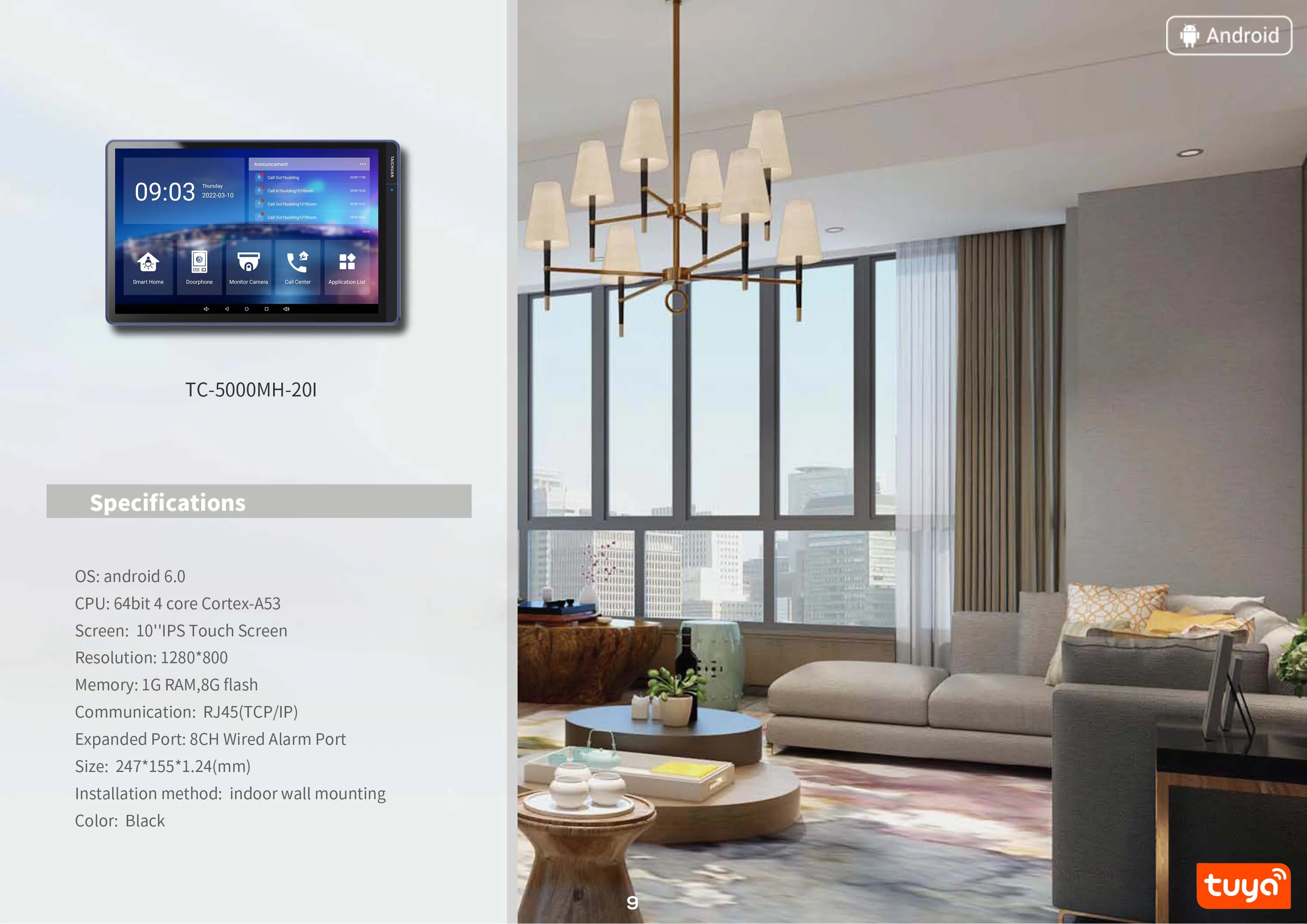 Tuya Smart Home Control Center Smart Touch Screen Home Automation Wall ...