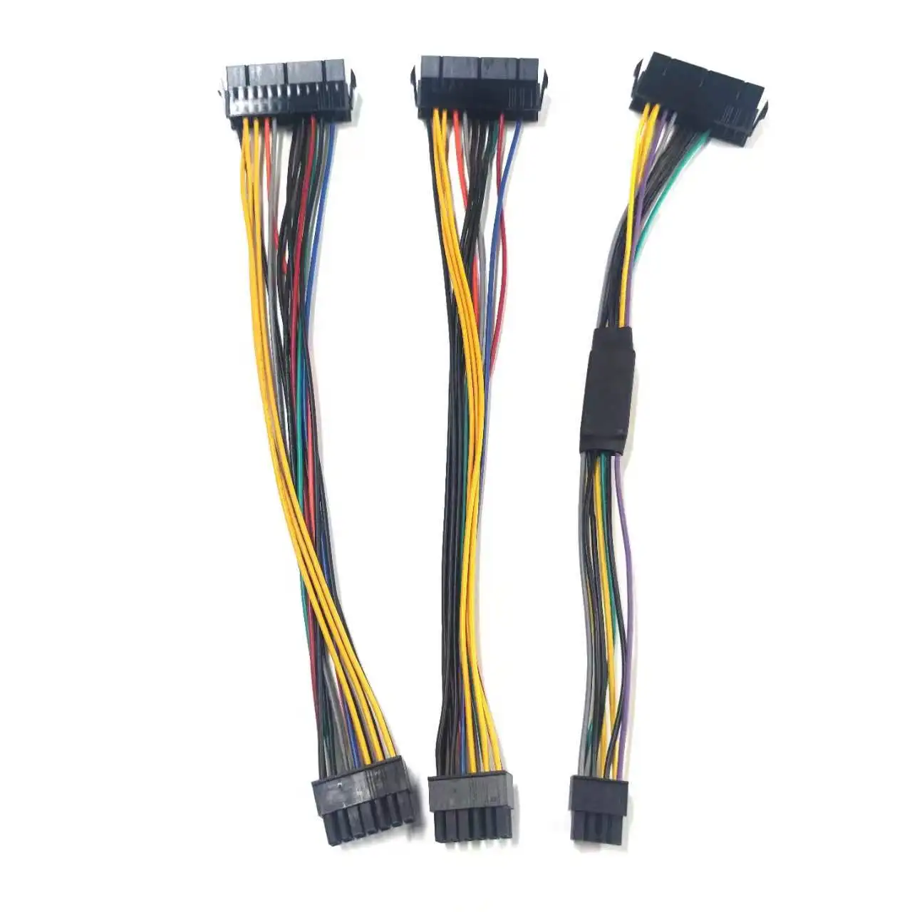 24 Pin to 12 Pin ATX PSU Main Power Adapter Braided Sleeved Cable 12 ...