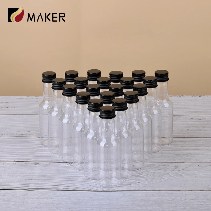 25ml 50ml 250ml 25cl Small Empty Plastic Pet Clear Mini Liquor Tequila ...