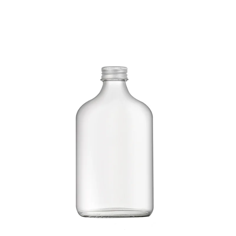 Reusable Mini Flask 200ml/250ml/350ml Flat Shape Glass Beverage ...