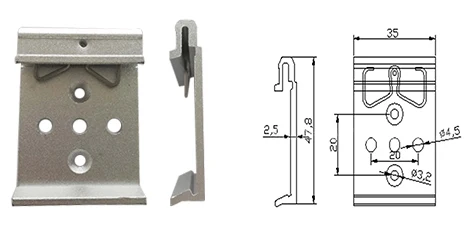 Standard Din Rail Bracket Clips Aluminum Din Rail Clips for Different ...