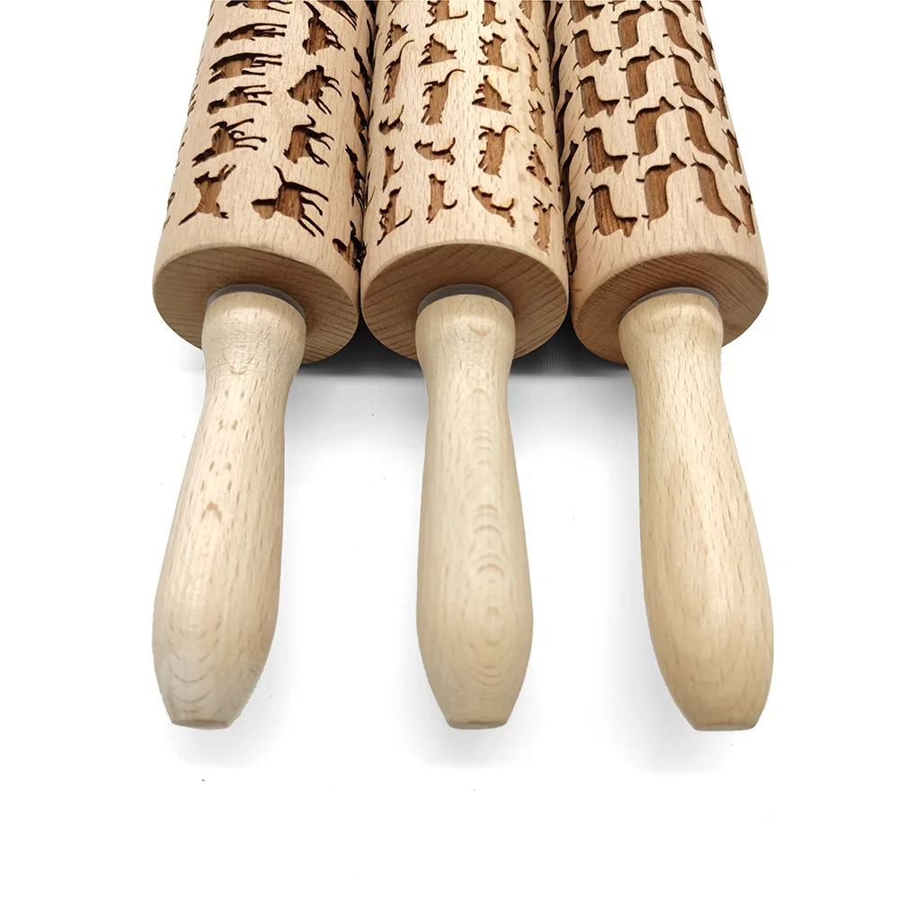 Wooden Impression Rolling Pin With Laser - Buy Rolling Pin,Impression ...