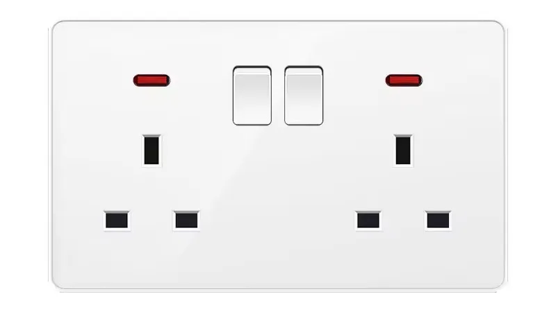 Grey Uk 13a Light Button Switch,Universal Usb C 18w Smart Fast Charging ...