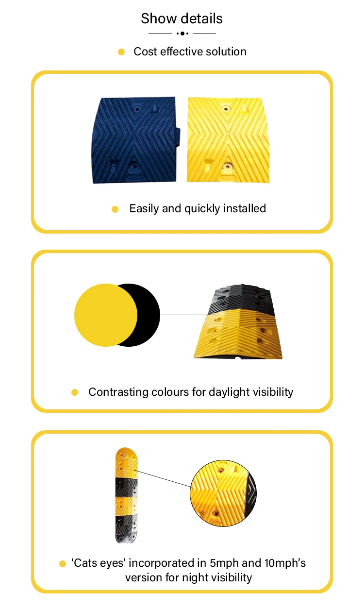 Different Types Road Bump Speed Hump Retractable Rubber Speed Bumps for ...
