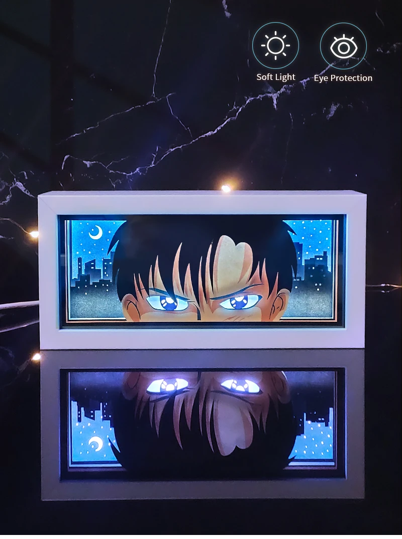 Creative Japanese Cartoon Characters DIY Paper Cut Lightbox LED