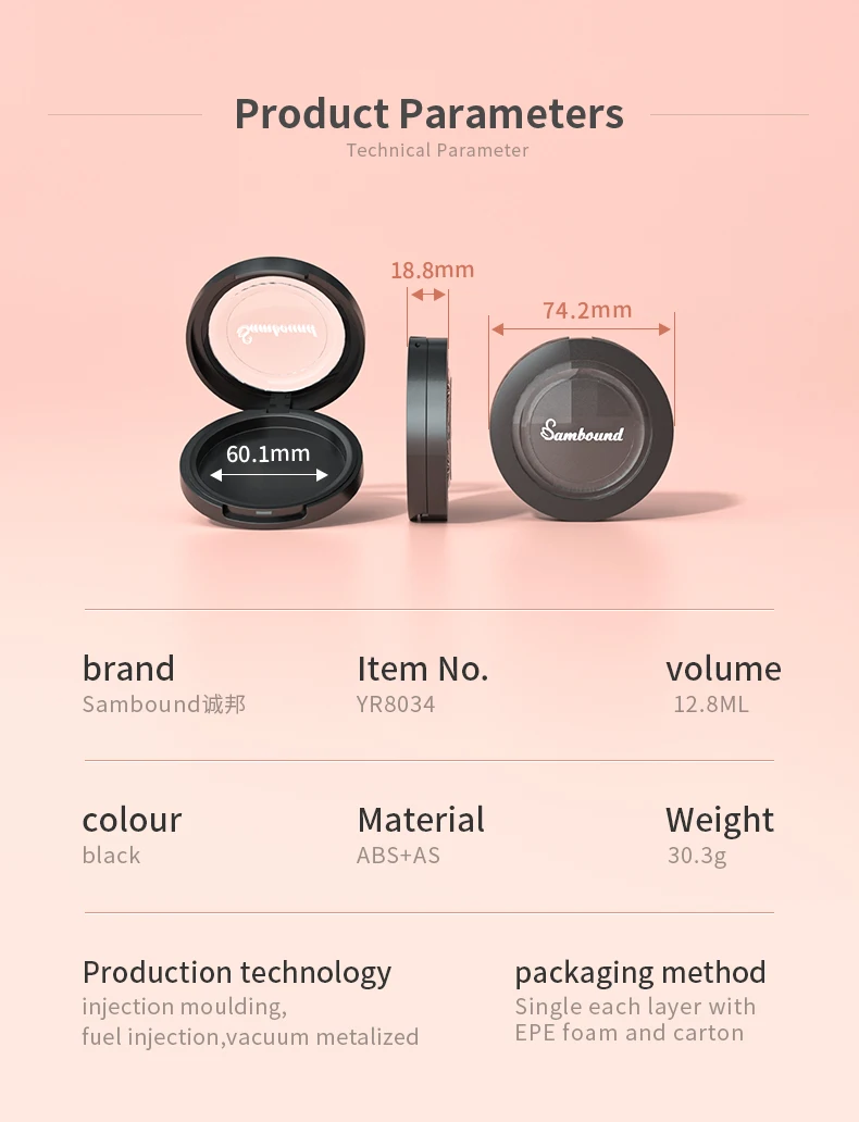 Factory Price Plastic Makeup Container Empty Blush Compact - Buy Blush ...