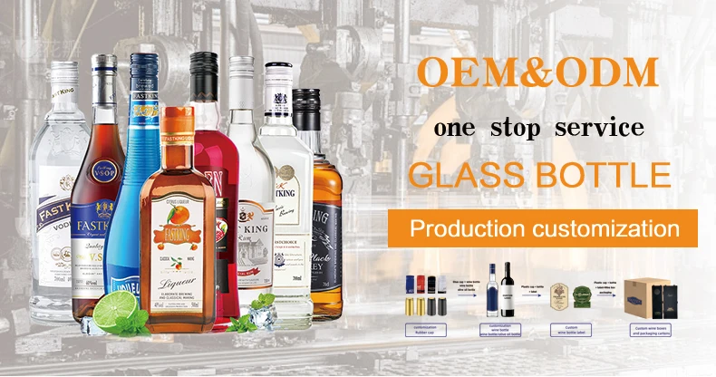 Customized logo Shape Print logo 500ml 700ml 750ml 200ml-1000ml Glass ...