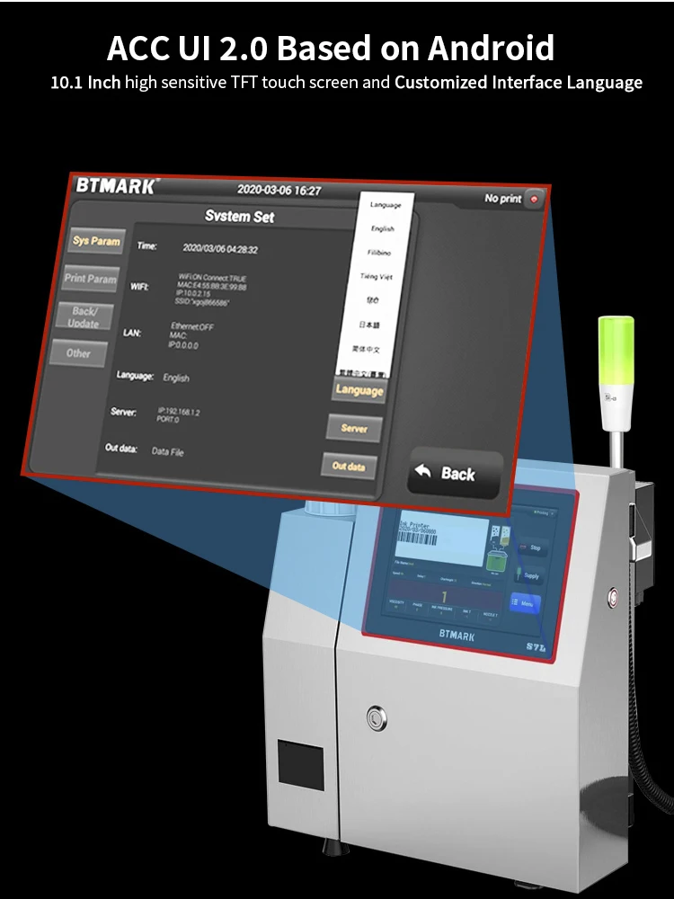 Btmark Variable Data Expire Date Qr Code Series Number Automatic Online Coding Machine Batch ...