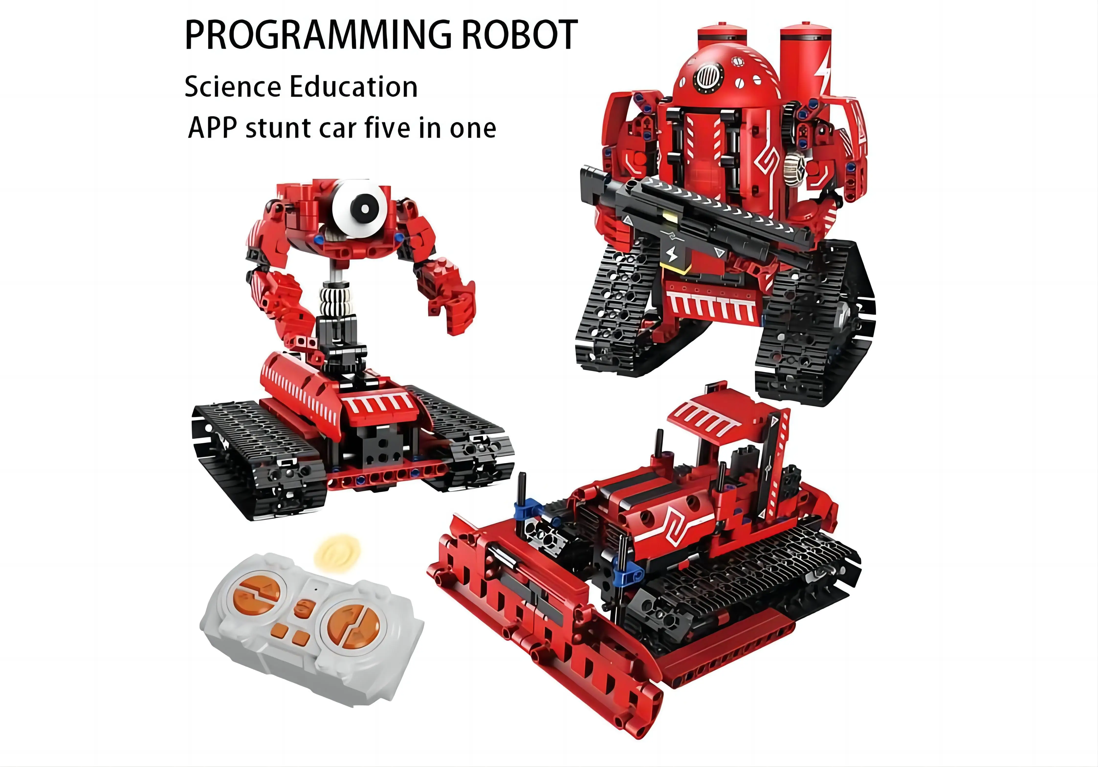 Robot Model Toy 5 In 1 Toys Robot Building Blocks Car Set Electronic ...