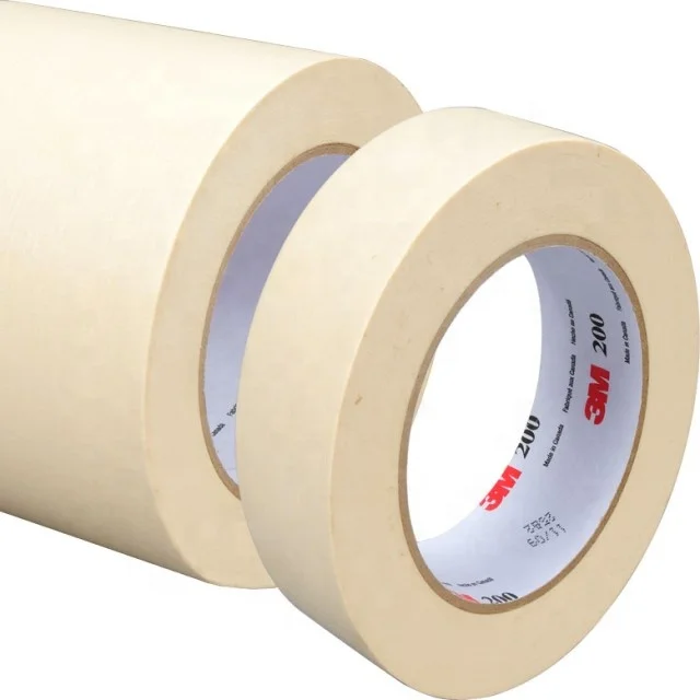 Customsized 3M 200 Creper Paper Masking White Rubber Adhesive Tape ...