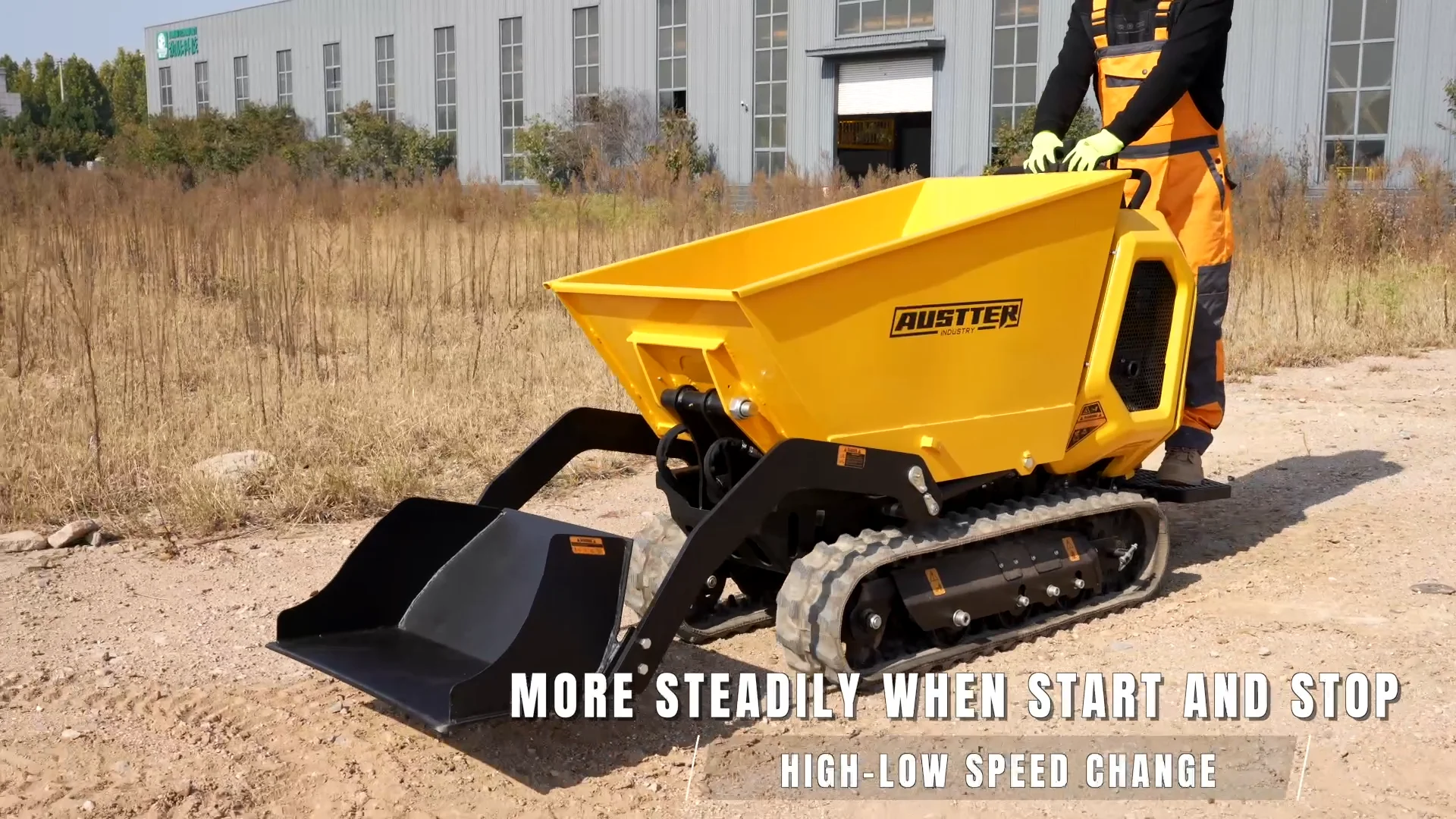 Austter Ce Mini Crawler Transporter Rubber Track Mini Dumper 800kg For ...