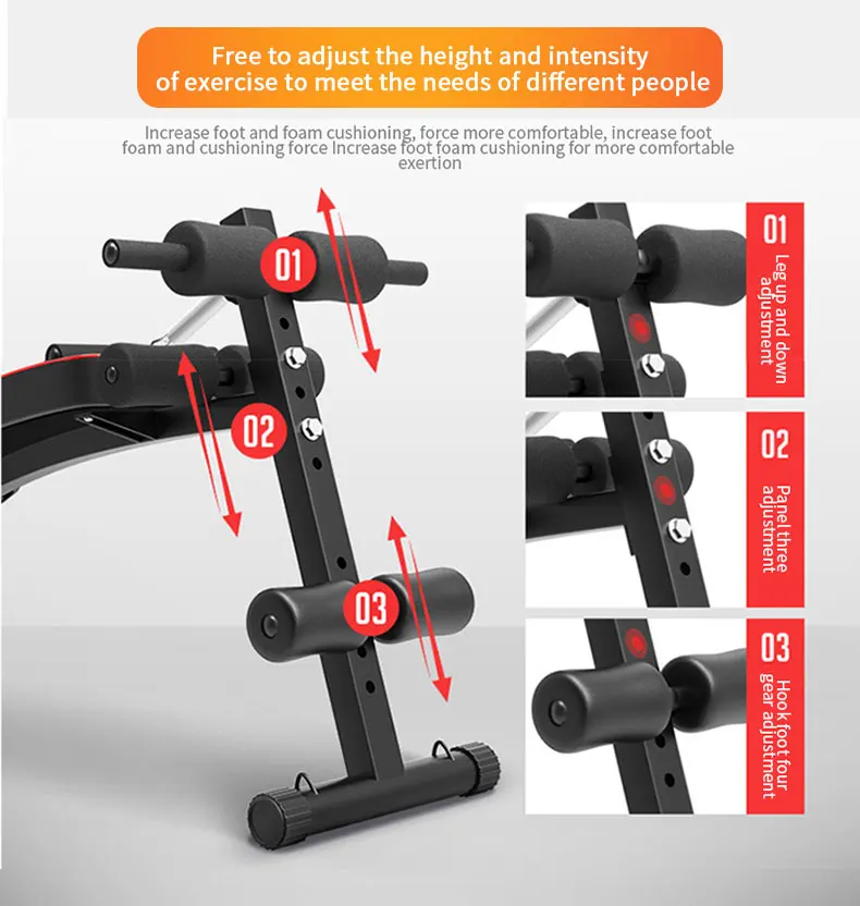 Adjustable Board Exercise Sit-up Bench Gym Fitness Equipment ...