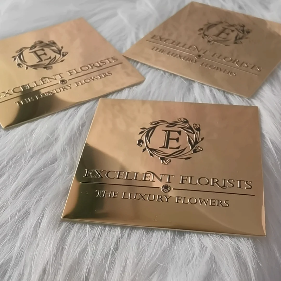 Custom Gold Metal Logo Sticker Metallic Sticker Perfume 3d Label ...