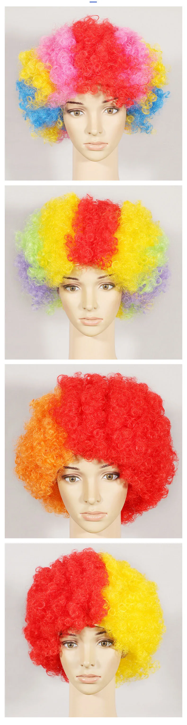 Halloween Clown Performance Activity Props Weird Color Fluffy Explosion ...