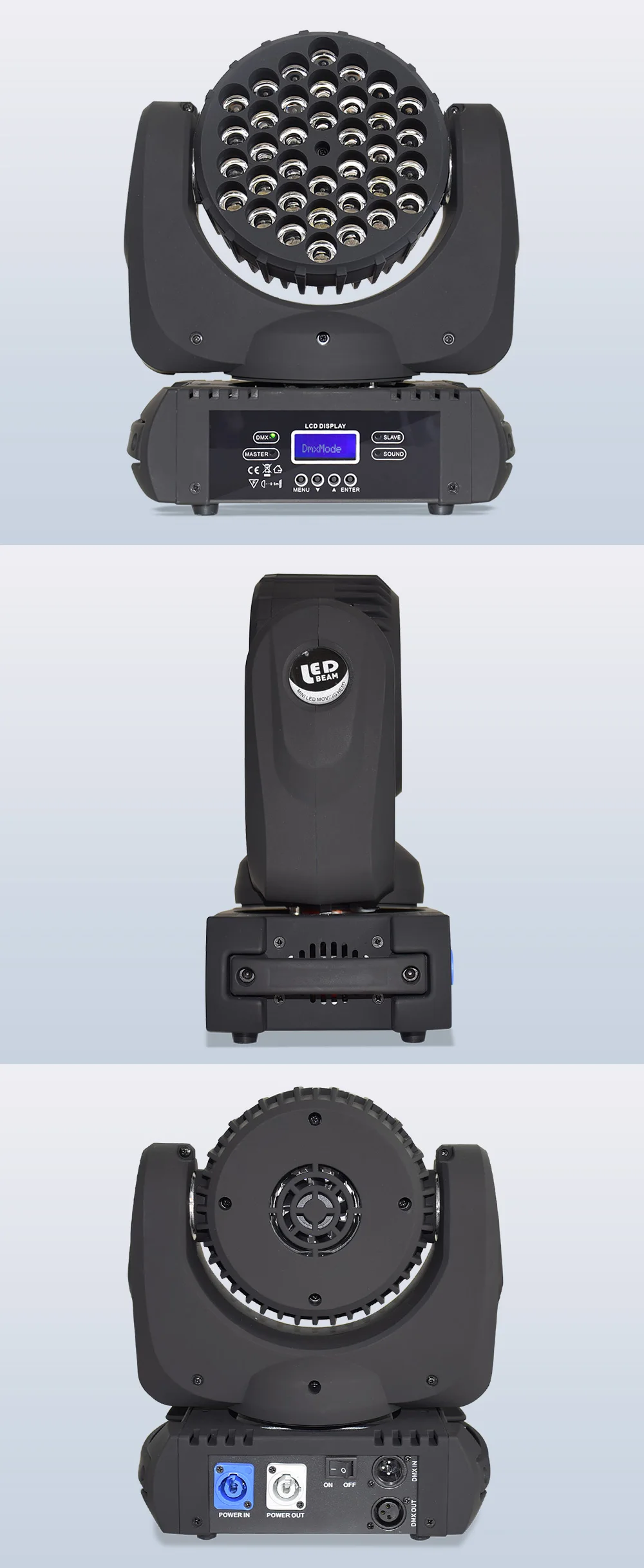 Moving Light Beam 36x3w Lyre Rgbw Night Club Lights Dmx Controller 9/16 ...