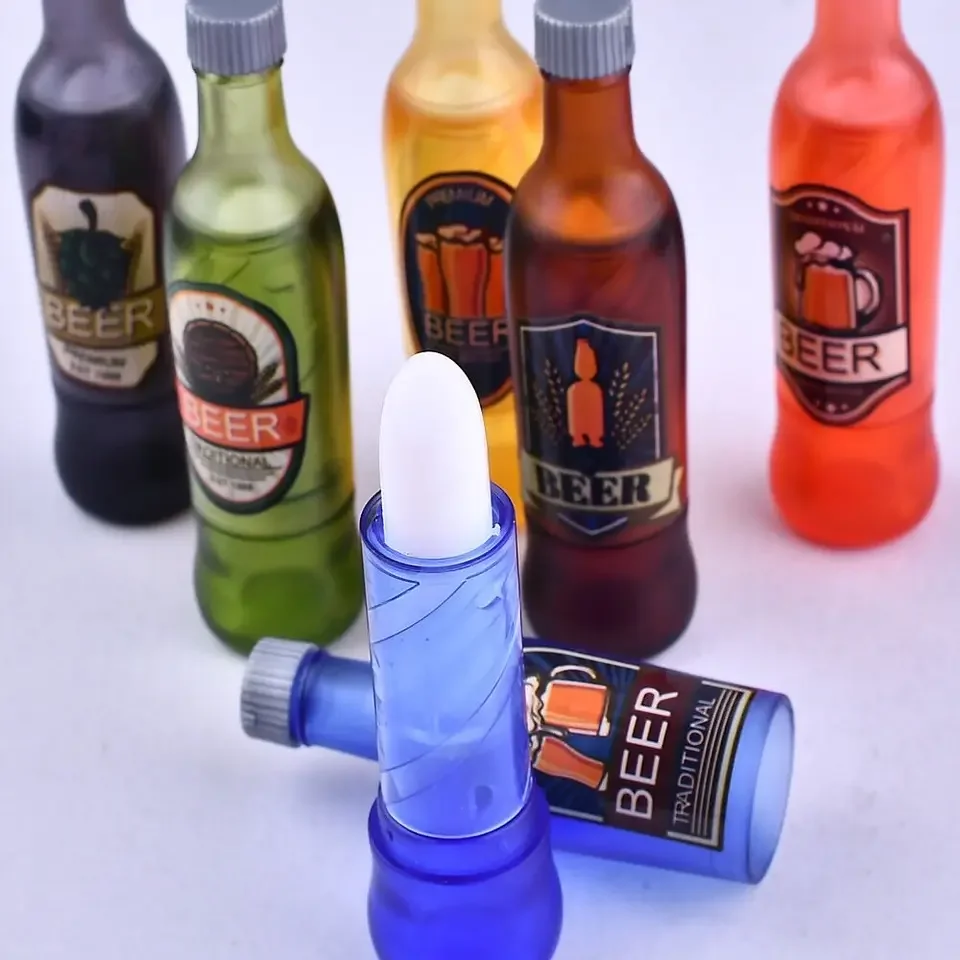 Beer Bottle Lip Balm Colorless Lip Care Moisturizing Transparent ...