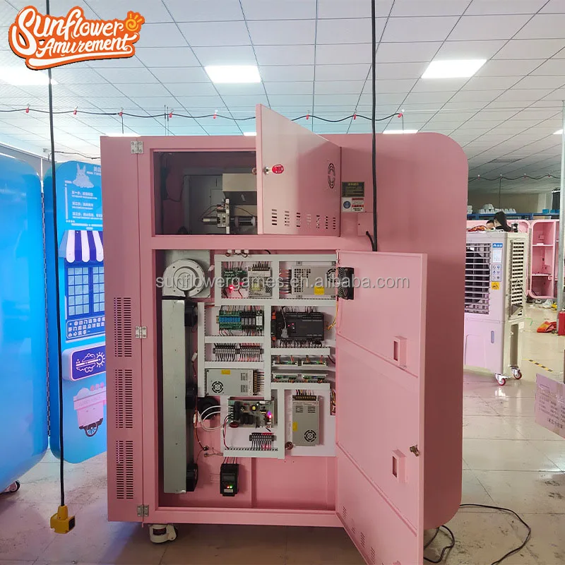 Shopping Mall Coin Operated Vending Machine Automatic Sugar Vending ...