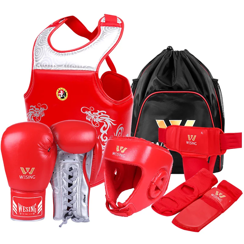 Wesing New Designs Fiber Leather 6 Pcs Kung Fu Sanda Set Wushu ...