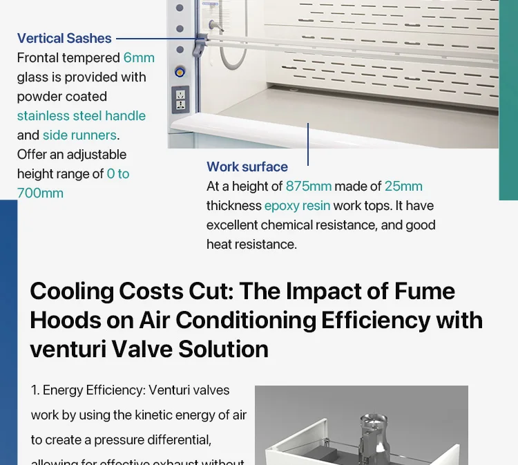 Kaseman W1800mm Metal Fume Hood Epoxy Resin Desktop Vav Variable Air ...