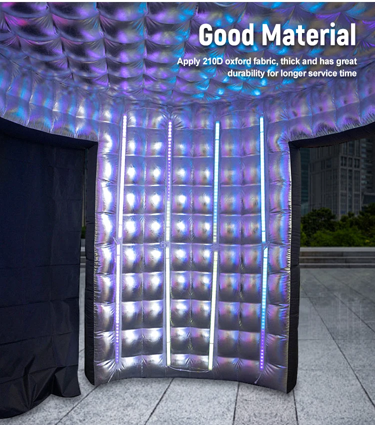 Inflatable Backdrop Lights 360 Photo Booth Enclosure Inflatable Shell ...