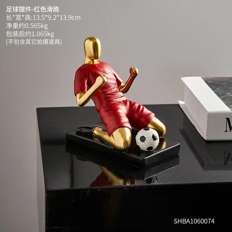 Modern Home Decoration Resin Figure Sculpture Crafts Football Player ...
