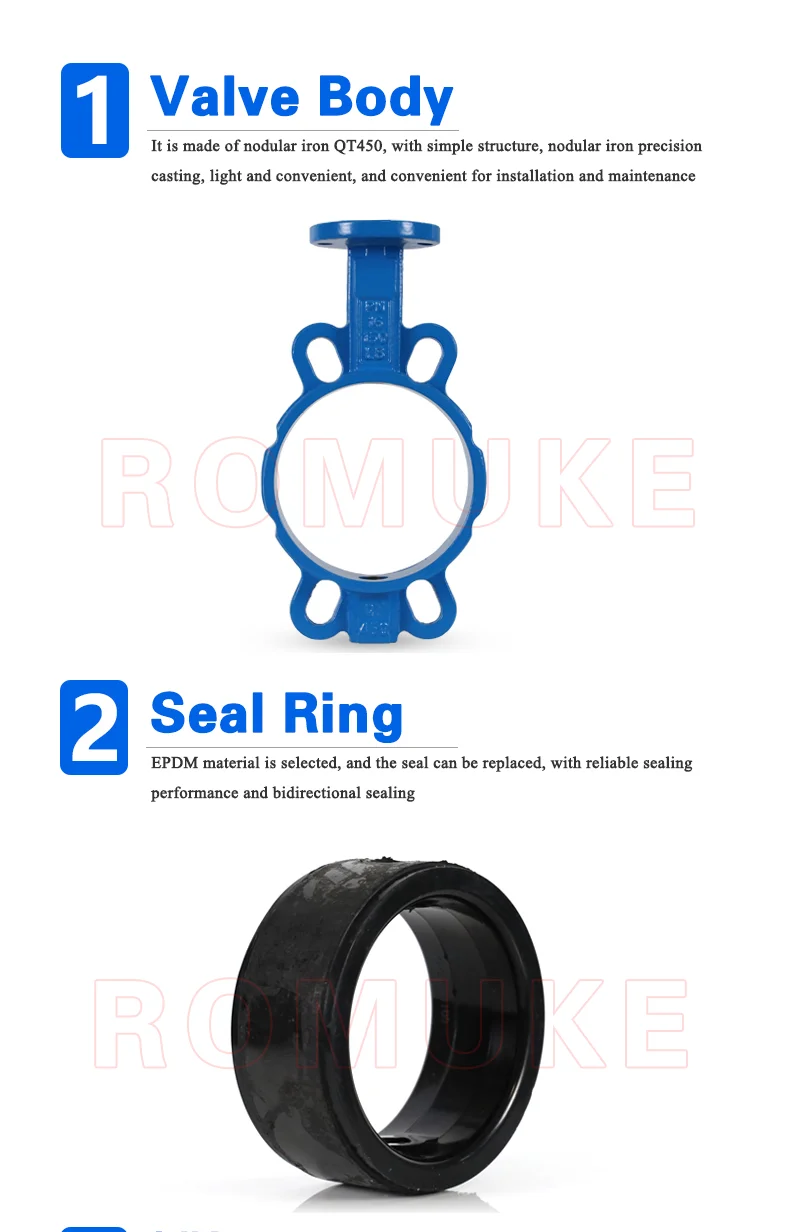 D71X-16Q Handle Butterfly Valve - Ductile Iron Manual