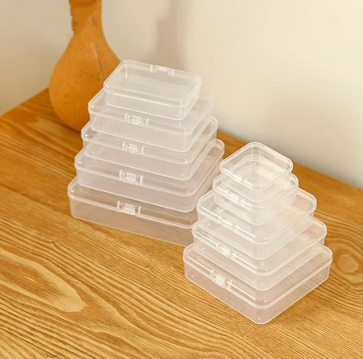 Custom Square Empty Mini Clear Plastic Organizer Storage Box Containers ...