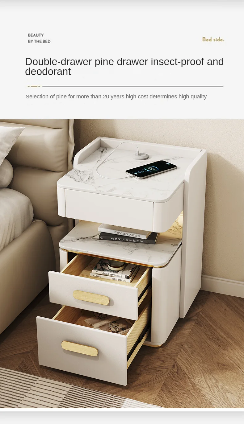Smart Bedside Table - Intelligent Storage for Your Room