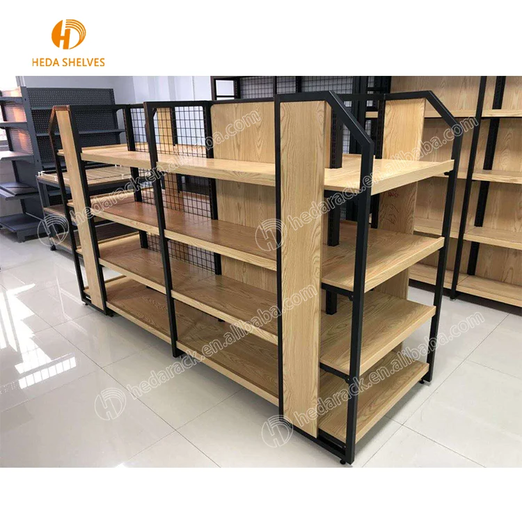 Wooden Store Shelves