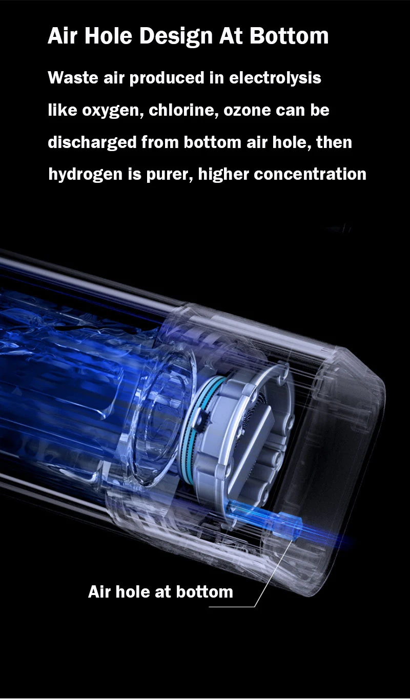 Myteck Hydrogen Water Generator - 9000ppb Portable Bottle