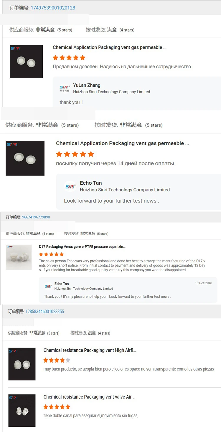 Chemical Resistance Pressure Relief Packaging Vent Valve