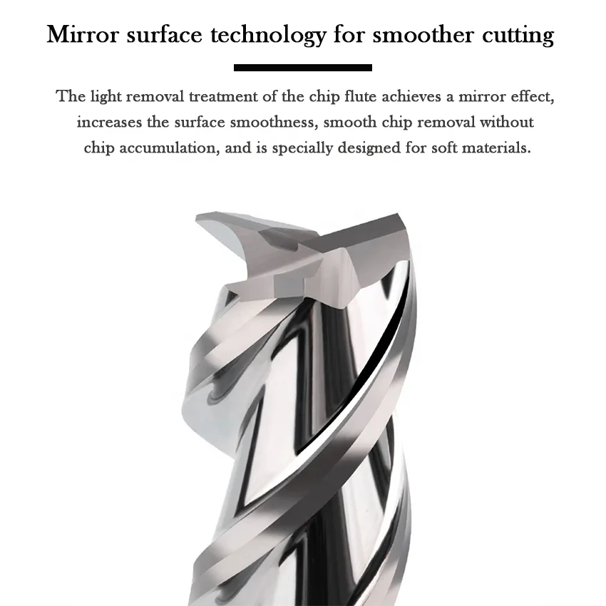 Xcj Aluminum Use Cnc Tool Solid Carbide Square End Mill 3 Flute Milling ...