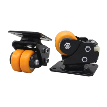 Ss Dual Wheel Agv Caster Wheels Shock Absorbing Spring Loaded - Buy ...