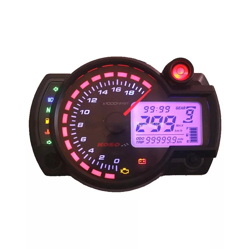 6 Digital Night Lcd Motorcycle Dashboard Speedometer Odometer Max 299/h ...