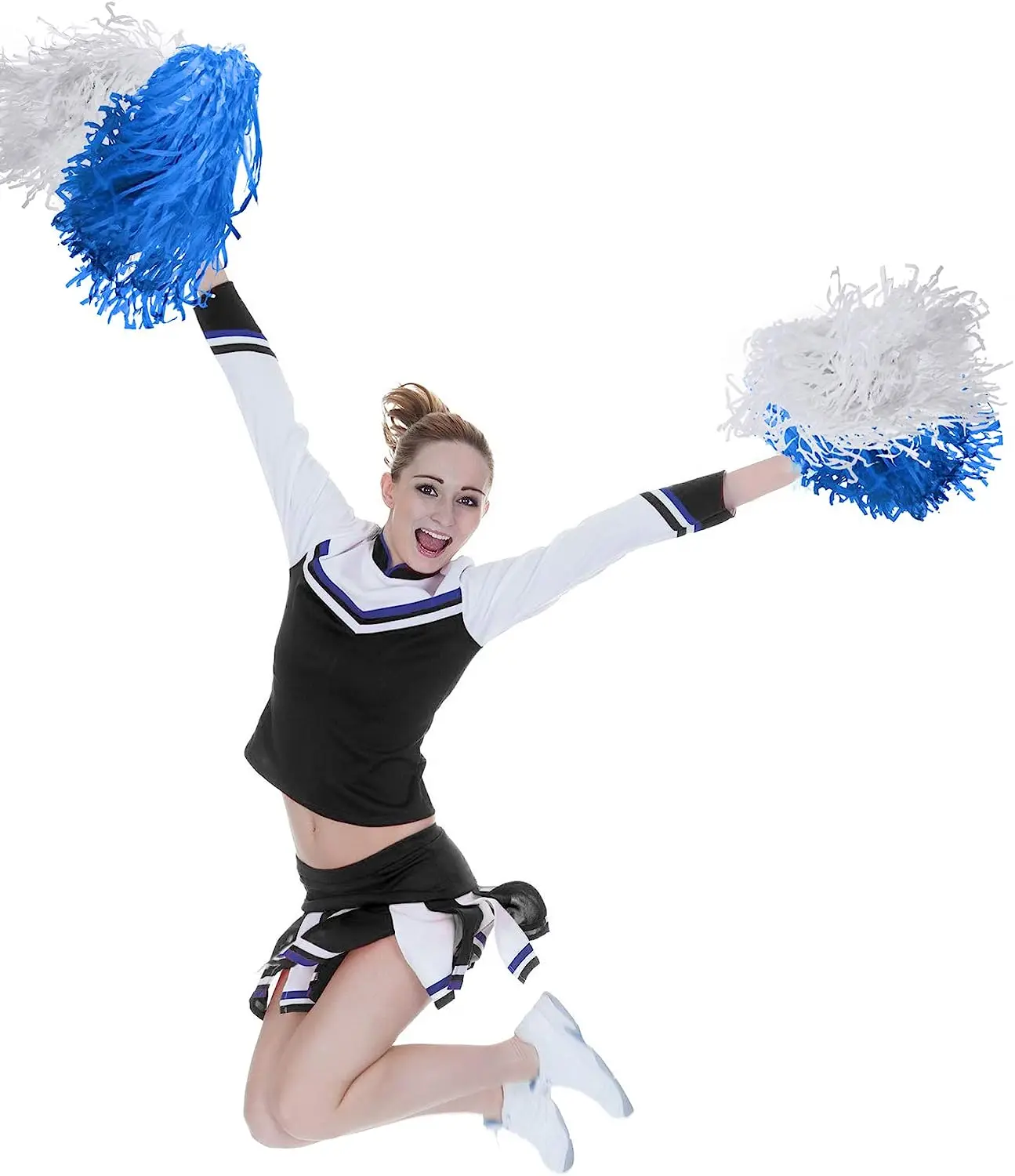 Pe Cheerleading Poms For Kids,Cheering Pom With Baton Handle For Adults ...