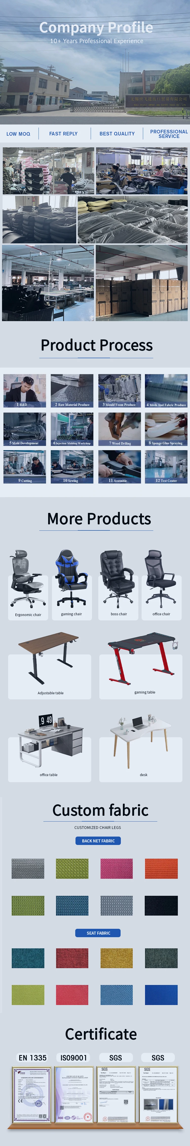 Adjustable Swivel Executive Mesh Ergonomic Office Chair Home Office ...