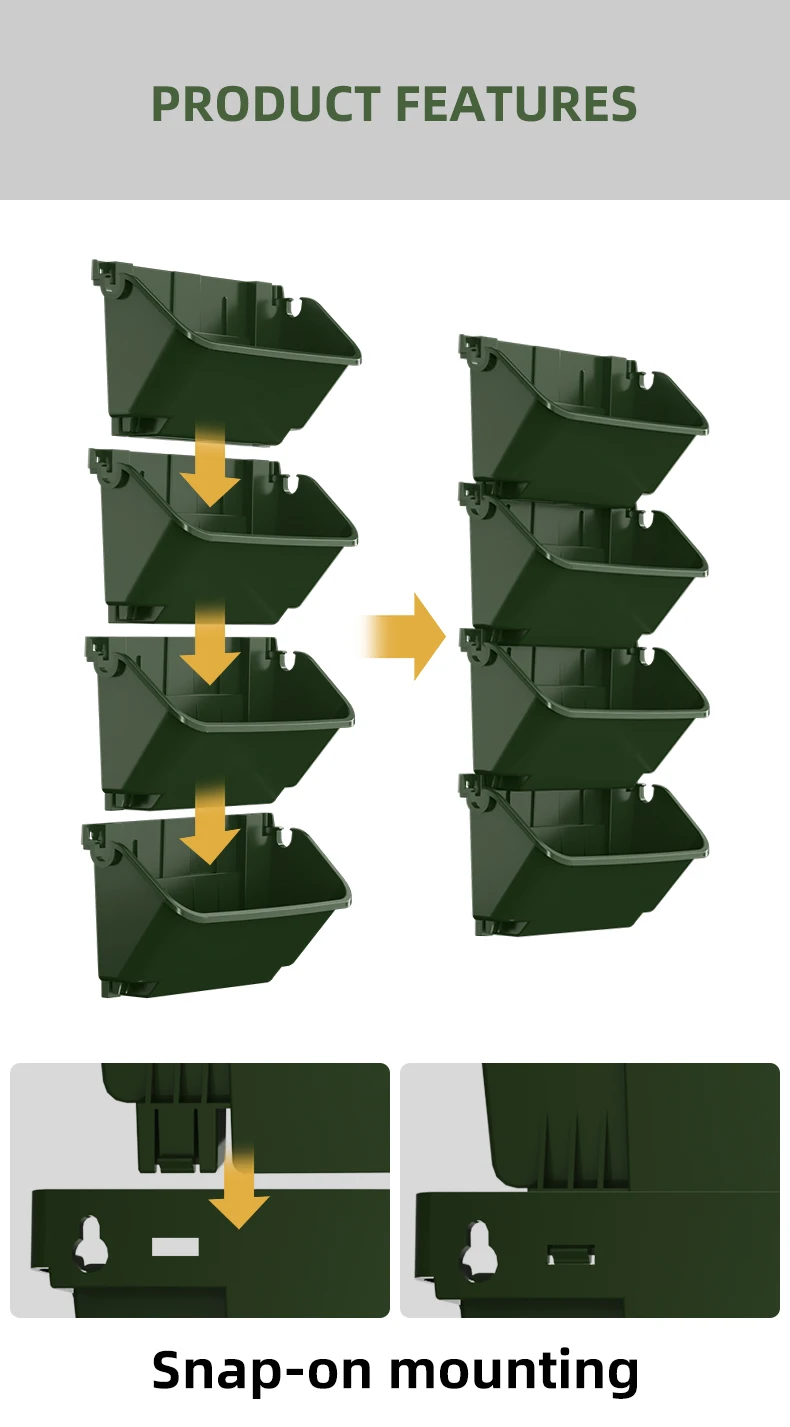 Forest Box Vertical Green Wall Planter With Drip Irrigation – Stackable ...