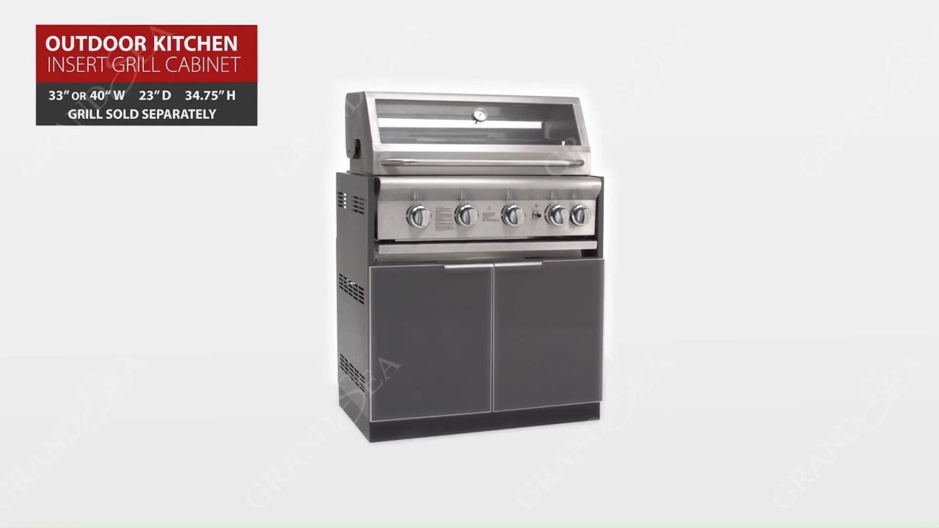 Stainless Steel Outdoor Kitchen Cabinet Set For Bbq Island With Grill ...