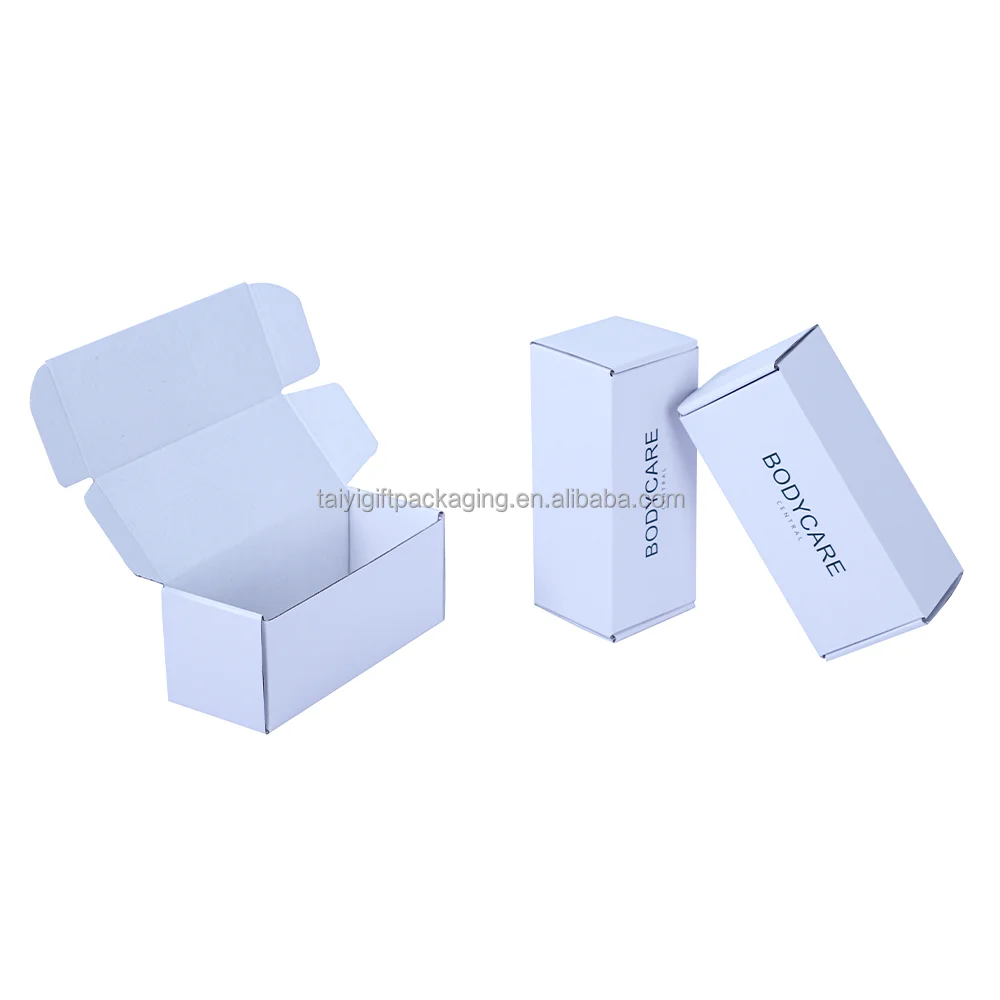 Luxury Wine White Mailer Shipping Box With Tear Strip Custom Modern ...